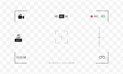 Premium Vector Classic Digital Video Camera Focusing Screen White Wide Framed Viewfinder