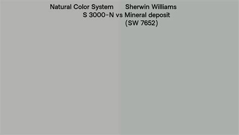 Natural Color System S 3000 N Vs Sherwin Williams Mineral Deposit SW