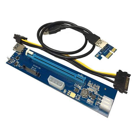 6pcslot Pc Pcie Pci E Pci Express Riser Card 1x To 16x Usb 30 Data