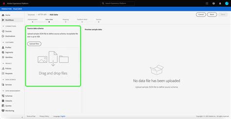 Create An Api Streaming Connection Using The Ui Adobe Experience Platform