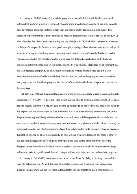 Cs 1103 Programming Discussion 3 Adts According To Mcfadden N A