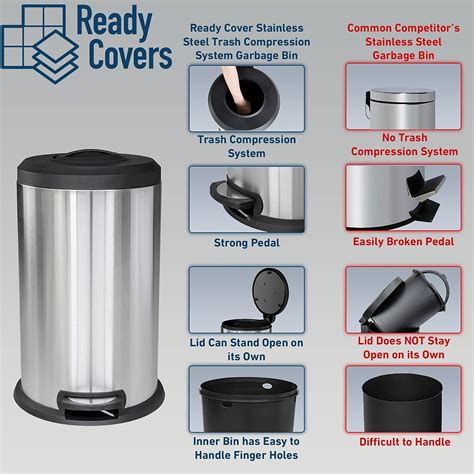 This Garbage Can Has A Built In Manual Trash Compactor