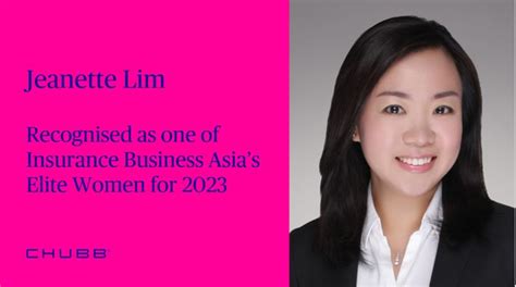 Chubb On Linkedin We Are Delighted That Jeanette Lim Chubbs Head Of