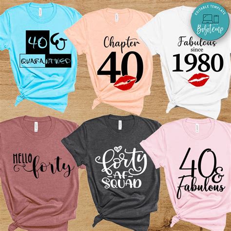 Hello Forty Shirt 40th Birthday Shirt Ts For Her 40th Bobotemp