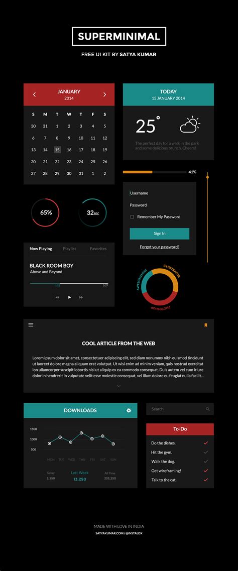 Superminimal V Freebie UI Kit By Satya Kumar On Dribbble
