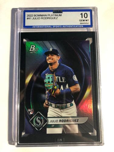 Julio Rodriguez 2022 Bowman Platinum Isa 10 Rookie Seattle Mariners Gem
