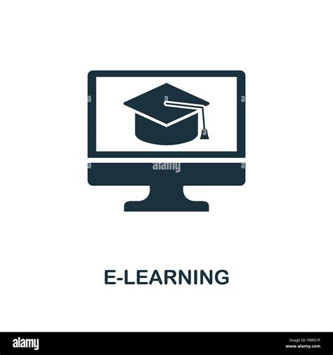 E Learning Creative Icon Simple Element Illustration E Learning