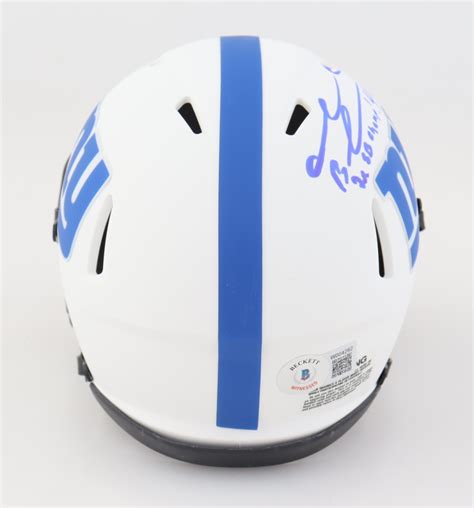 Ahmad Bradshaw Signed Giants Lunar Eclipse Alternate Speed Mini Helmet