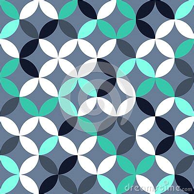 Overlapping Circles And Ovals Pattern Cartoon Vector CartoonDealer