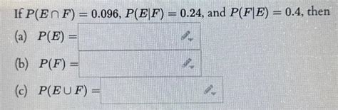 Solved If P Ef P Ef And P Fe Then A Chegg Com