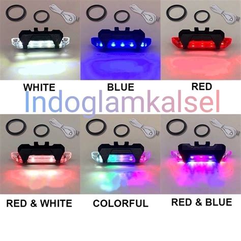 Jual Lampu Belakang Sepeda LED USB Rechargeable Anti Air Shopee Indonesia