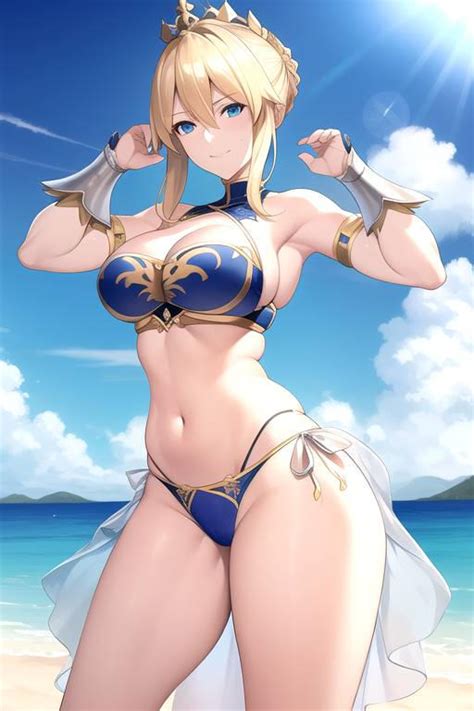 Artoria Pendragon In A Beach Day By Artificialpizza On Deviantart
