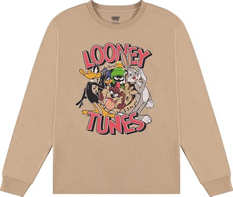 Looney Tunes Mens Classic Shirt Marvin Long Sleeve Tee Space Jam 90s