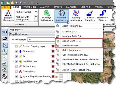 Draw And Assign Manholes Command Civilgeo Knowledge Base