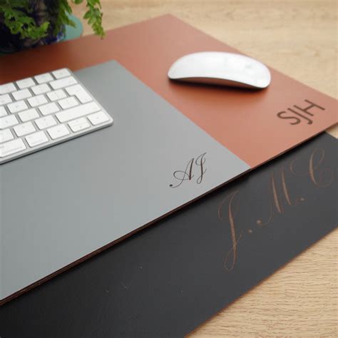 Personalised Leather Desk Mat Etsy Uk