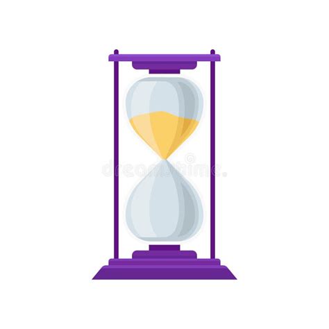 Sand Hourglass Sandglass Device For Measuring Time Vector Illustration