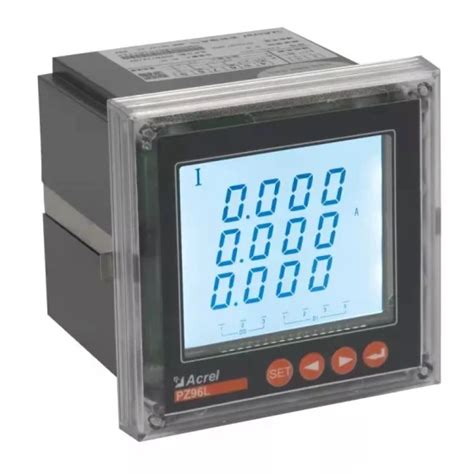 Pz96L E4 C Three Phase Power Meter Panel Mounted With RS485 Communication For Solar Inverter