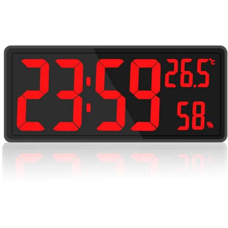 Horloge numérique grand écran grande horloge murale numérique avec température et humidité