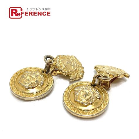 【楽天市場】versace ヴェルサーチ メデューサ ヴィンテージ 小物 耳飾り イヤリング Gp レディース ゴールド 【中古】：ブランド