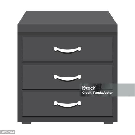 Ilustración De Icono De Archivador De Oficina En Estilo De Dibujos