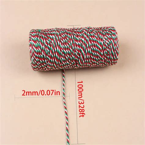Tri Color Cotton Rope Christmas Cotton Twine String Rope Temu