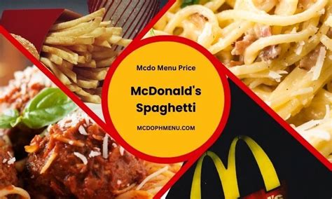 Mcdonalds Spaghetti Philippines Mcdo Spaghetti Price 2025