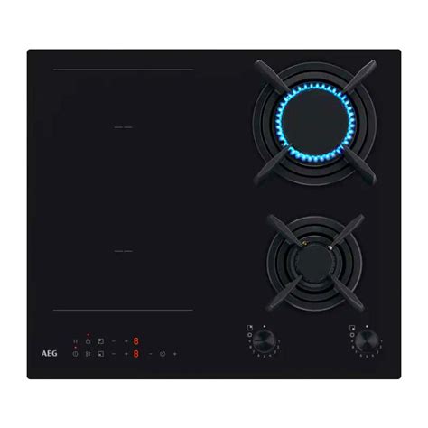 AEG Plaque De Cuisson Mixte 2 Feux Gaz 2 Zones Induction CN071436DH