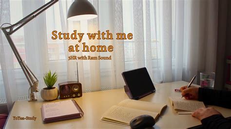 HOUR STUDY WITH ME Pomodoro Break Time Relaxing Rain Sound Study At Home YouTube