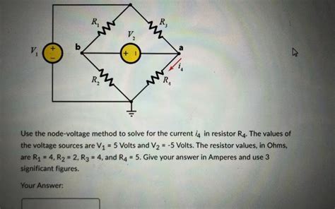 solved use the node voltage method to solve for the current
