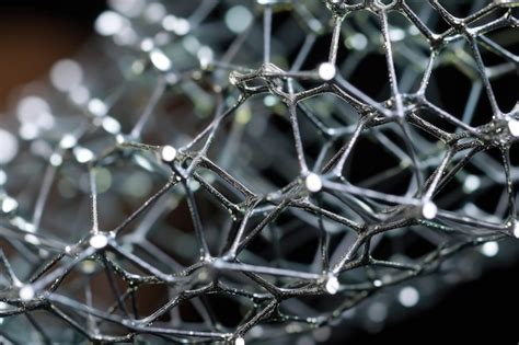 premium ai image macro shot of crystal lattice structure created with