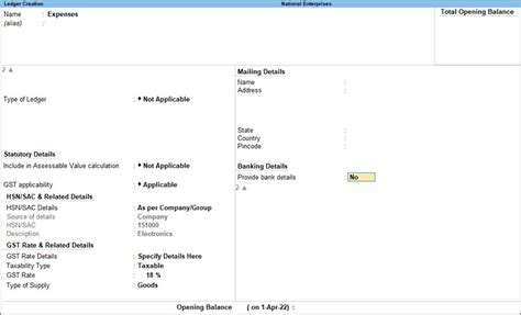 How To Create Ledgers For Expenses Incomes Non Revenue Accounts