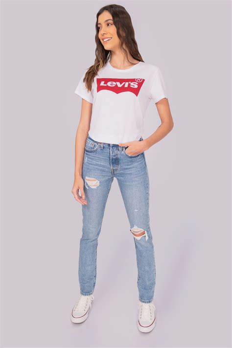 Camiseta Feminina Levis Comprar Online Pir Mide Mega Store Tshirt