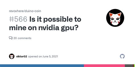 Is It Possible To Mine On Nvidia Gpu Issue Revoxhere Duino Coin GitHub