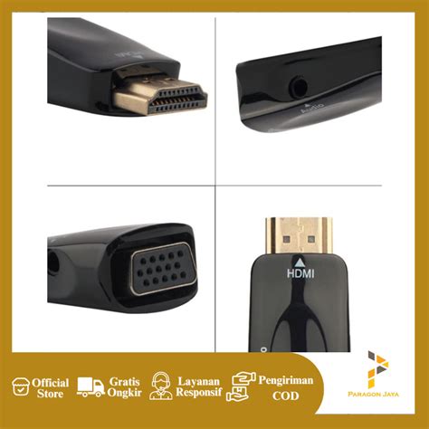 Jual Converter HDMI To VGA With Port Audio Full HD P Shopee Indonesia