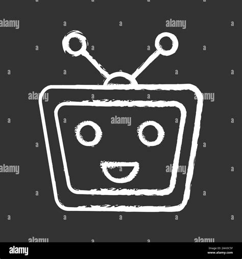 Chatbot Chalk Icon Talkbot Modern Robot Tv Laughing Chat Bot Virtual Assistant