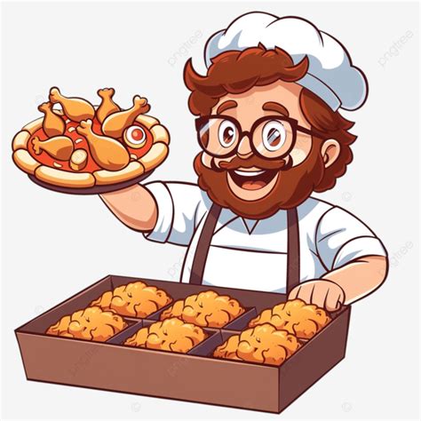 피자 상자 프라이드 치킨 요리사 만화 캐릭터 요리하다 암탉 가금류 Png 일러스트 및 이미지 에 대한 무료 다운로드 Pngtree