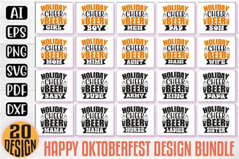 Beer Oktoberfest T Shirt Design Bundle Oktoberfest Handwritten