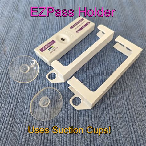 Ezpass Holder With Suction Cups For New Slim Rectangular Model By Ed