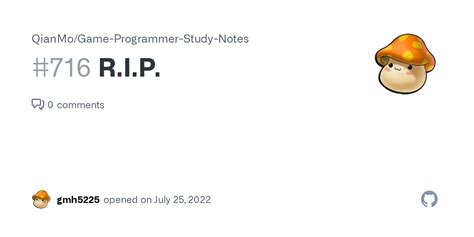 R I P Issue QianMo Game Programmer Study Notes GitHub