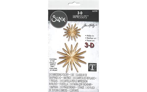 Sizzix THoltz 3D Impresslits Emboss Folder Radiant EBay