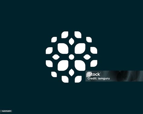 추상은 로고 디자인을 남깁니다 꽃 플랫 사인입니다 유니버설 가든 파크 심볼 벡터 그림 꽃 식물에 대한 스톡 벡터 아트 및 기타