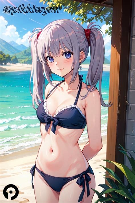 Rule 34 Ai Generated Arms Behind Back Bangs Bare Shoulders Beach