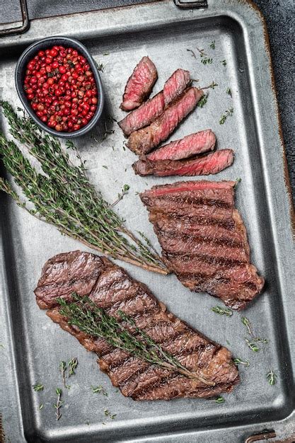 Premium Photo Bbq Roast Denver Top Blade Beef Meat Steak On A Steel