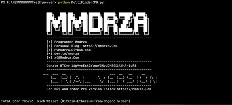 github pymmdrza multicryptofinderrich multi batch private key genereted and check from database