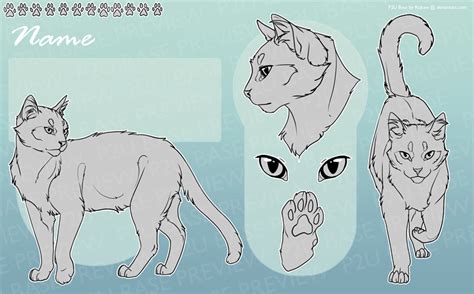 Warrior Cat Lineart Ref
