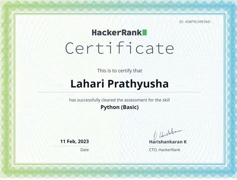 Finished Python With Hackerrank Lahari Prathyusha Posted On The