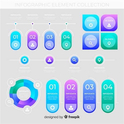 인포 그래픽 요소 모음 무료 벡터