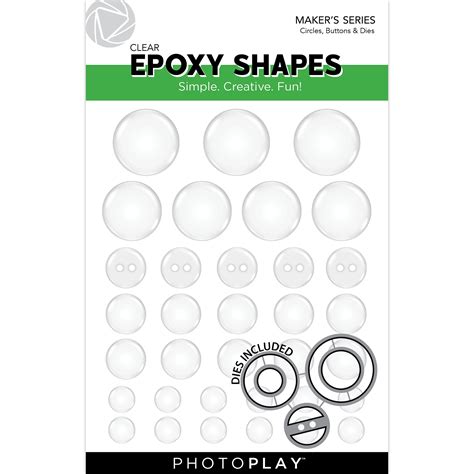 Pp Clear Epoxy Shapes With Dies Circles And Buttons 709388344453