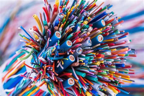 Bundle Of Colorful Electric Cable Stock Image Image Of Electric