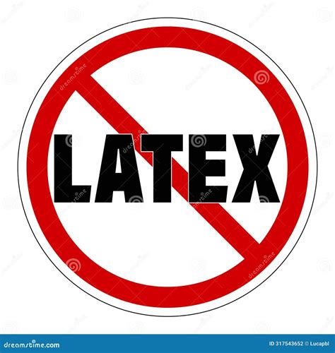 Latex Free Information Label Sign With The Word Latex Inside A